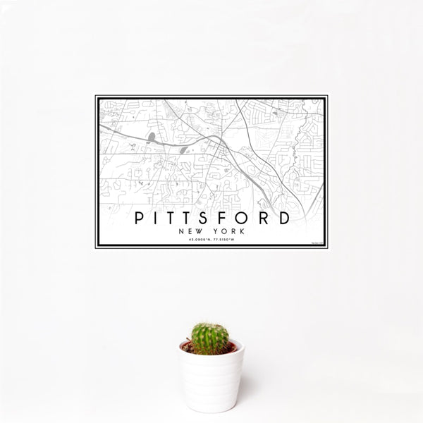 Pittsford New York Map Print In Classic Jacedesign