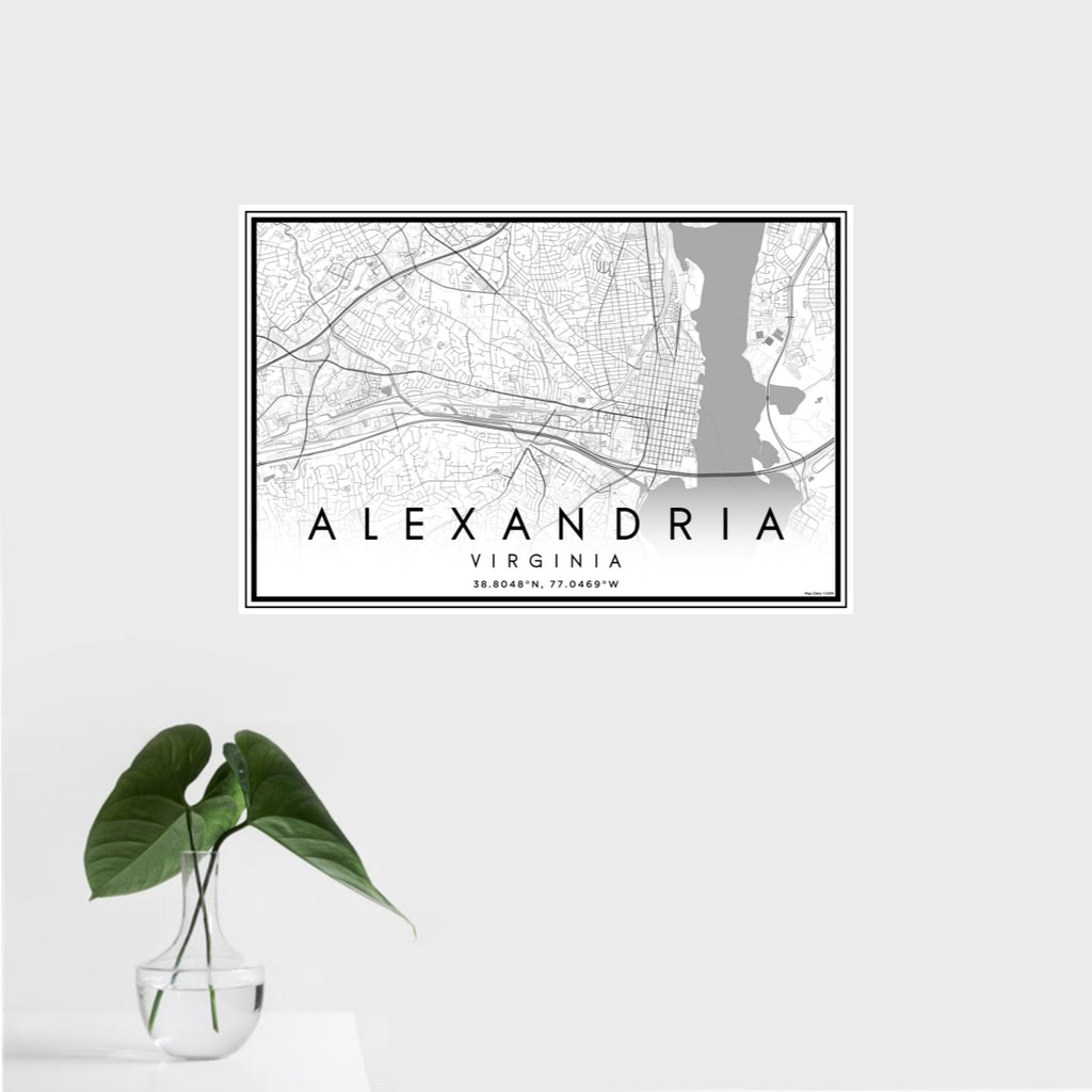 Alexandria Virginia Map Print In Classic Jacedesign