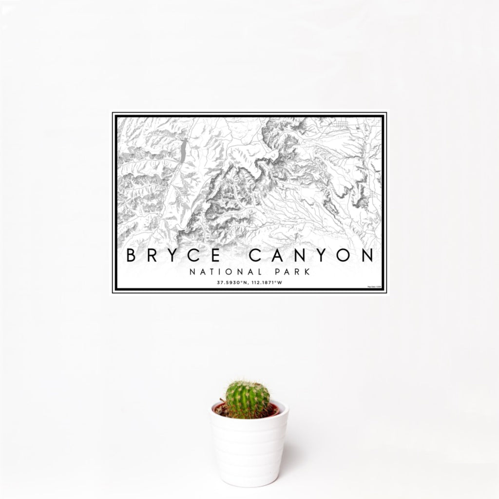 Bryce Canyon National Park Map Print in Classic – JACE.design