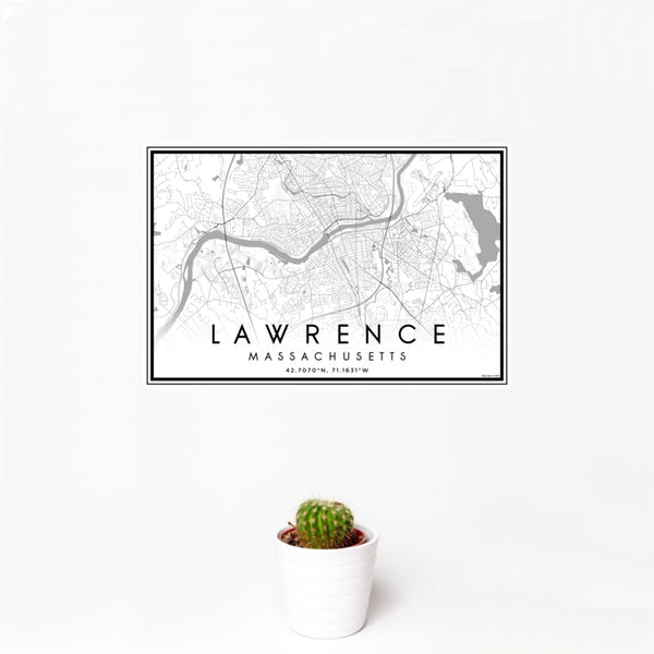 Lawrence Massachusetts Map Print In Classic Jacedesign